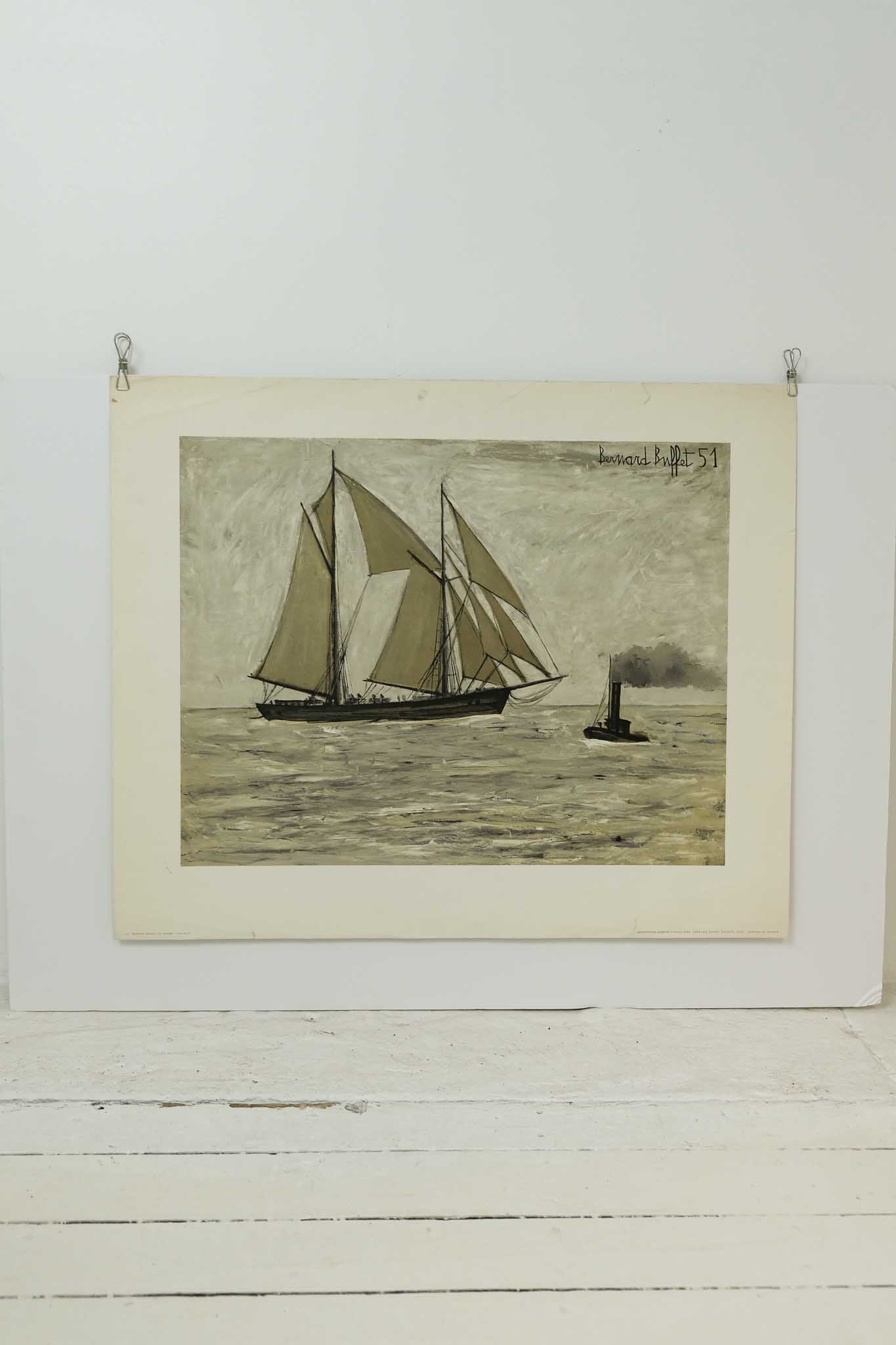 Bernard Buffet Le Voilier Sail Boat Print – renewfinds