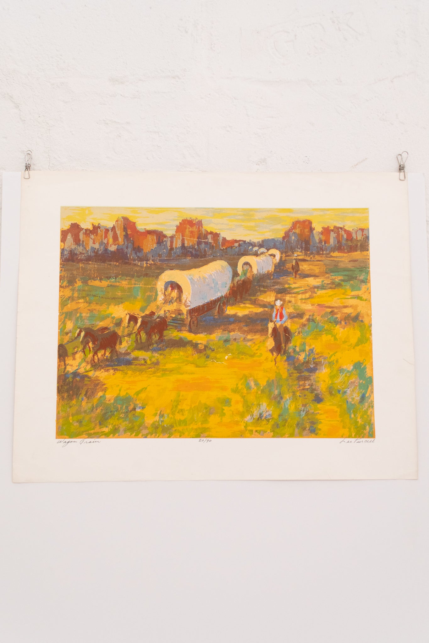 Lee Purcell Wagon Train Lithograph Print – renewfinds
