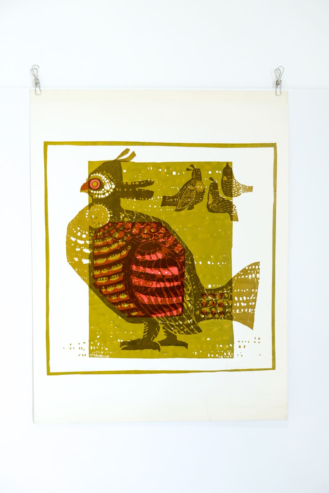 David Weidman "Chinese Chicken" Serigraph Print – renewfinds